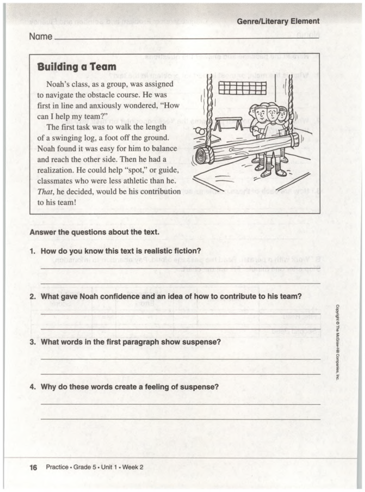 Grade 5 Unit 1 Week 2 - Teamwork & Storytelling Reflections - Studocu