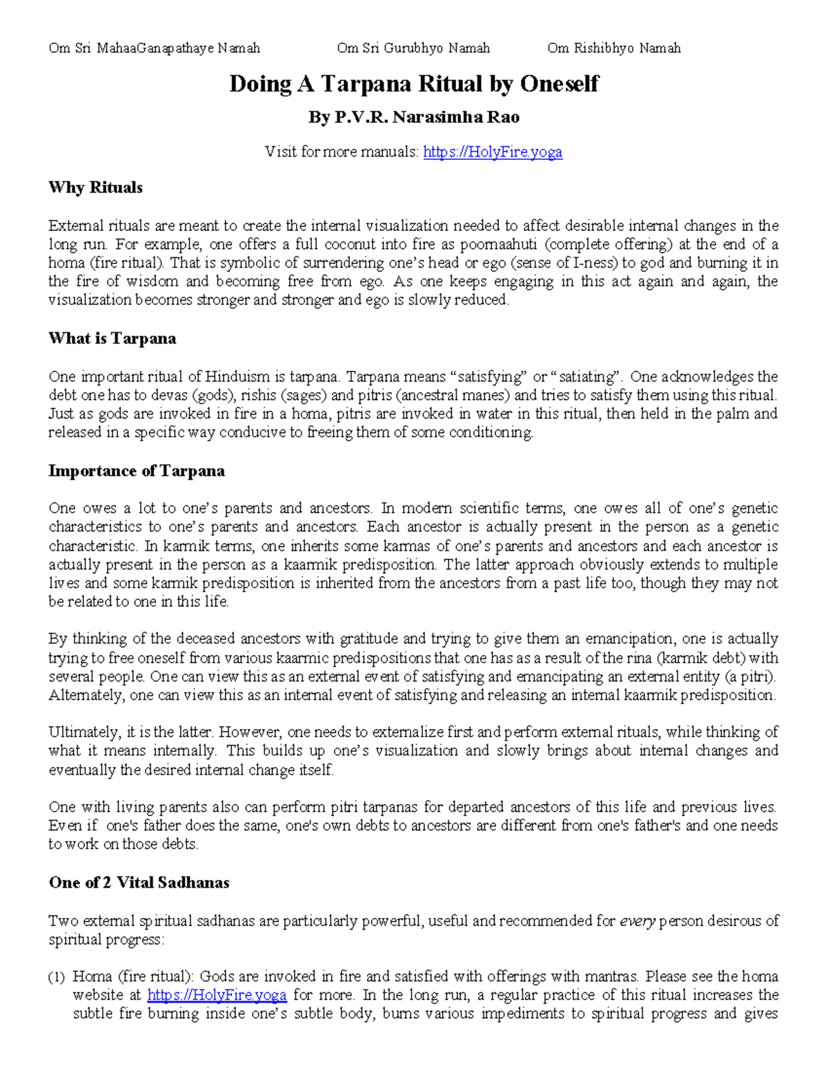 Tarpana Rituals: Understanding Ancestor Worship in Hinduism - Studocu