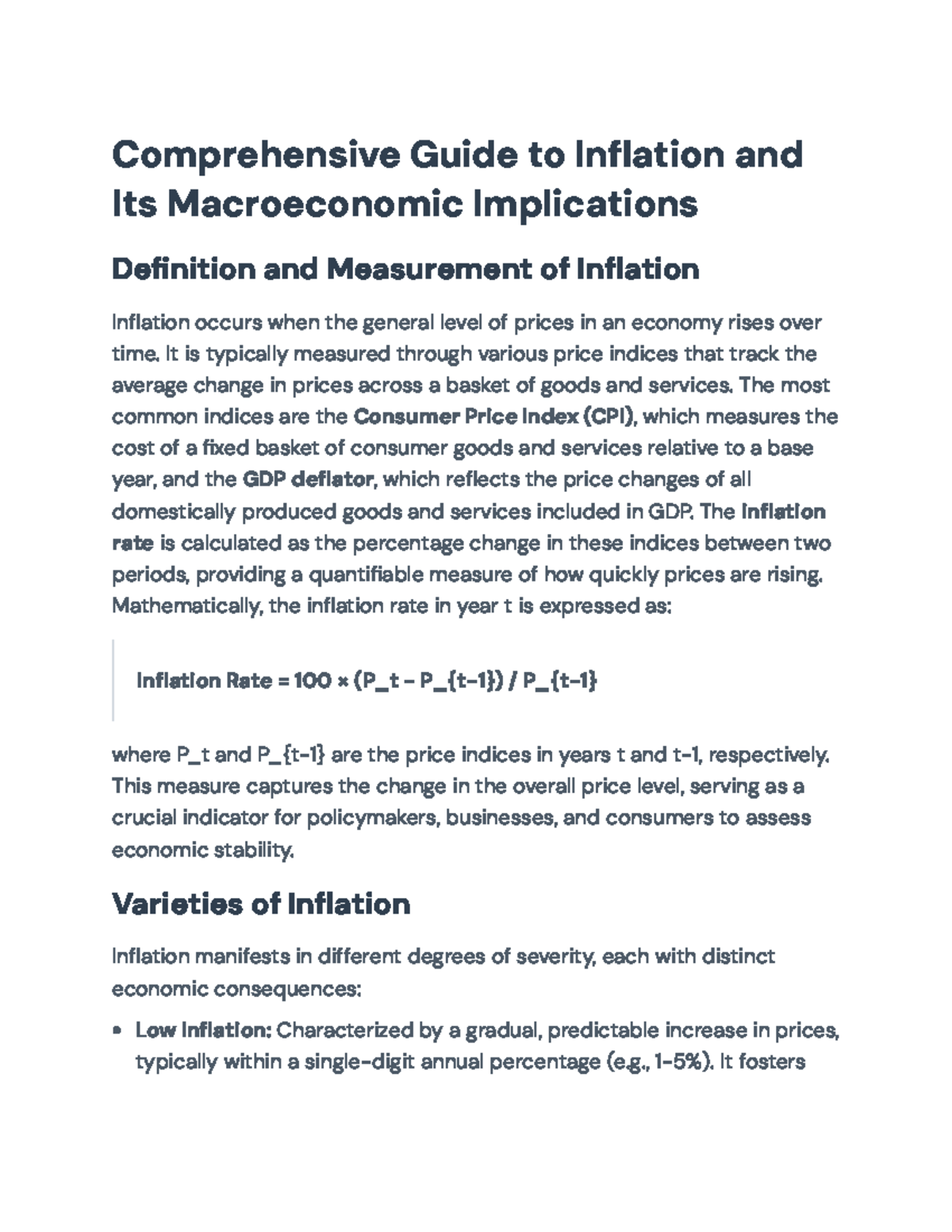 Comprehensive Guide to Inflation: Definition, Measurement & Impacts ...