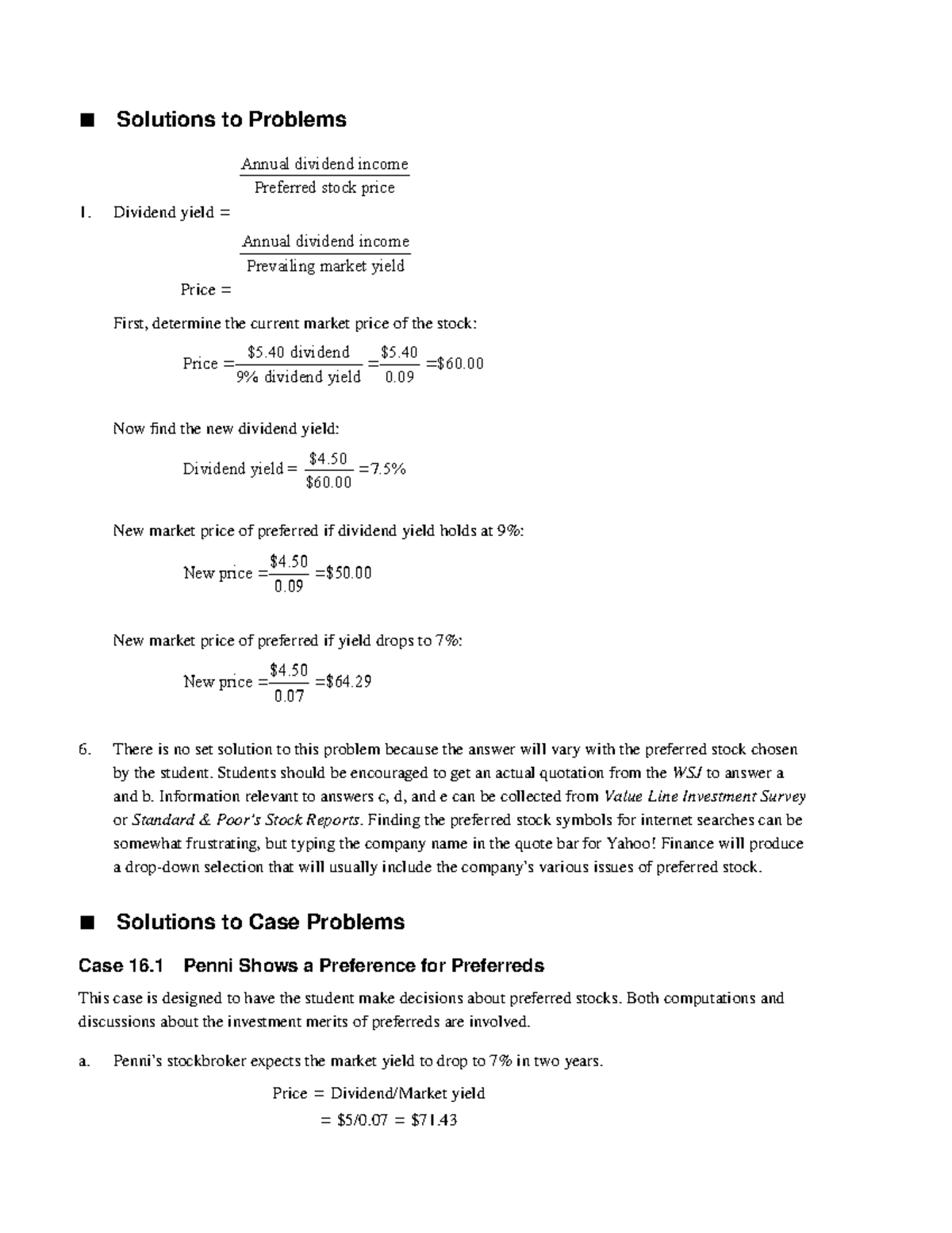 Chapter 16 - Fin223 tutorial questions and solutions - Solutions to ...