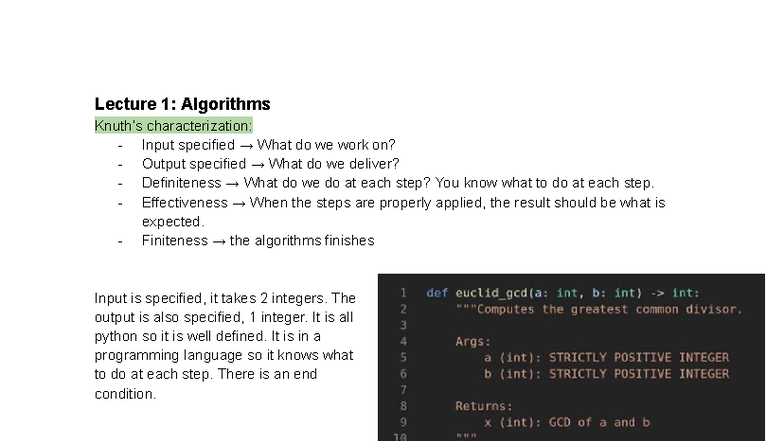 Lecture Notes: Algorithms & Data Structures in Python (CS101) - Studeersnel