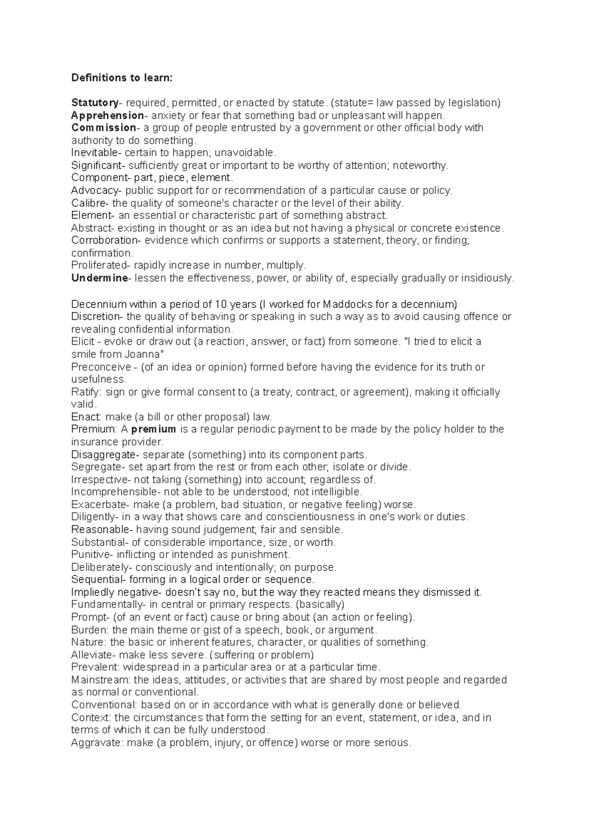 Definitions to learn - ajnfjnkenfkj3n jkfn 3jknf jkrnf jk fkjn kjr3fn ...