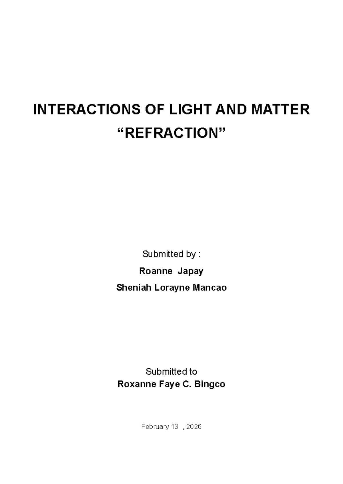 Interactions of Light and Matter: Understanding Refraction Concepts ...
