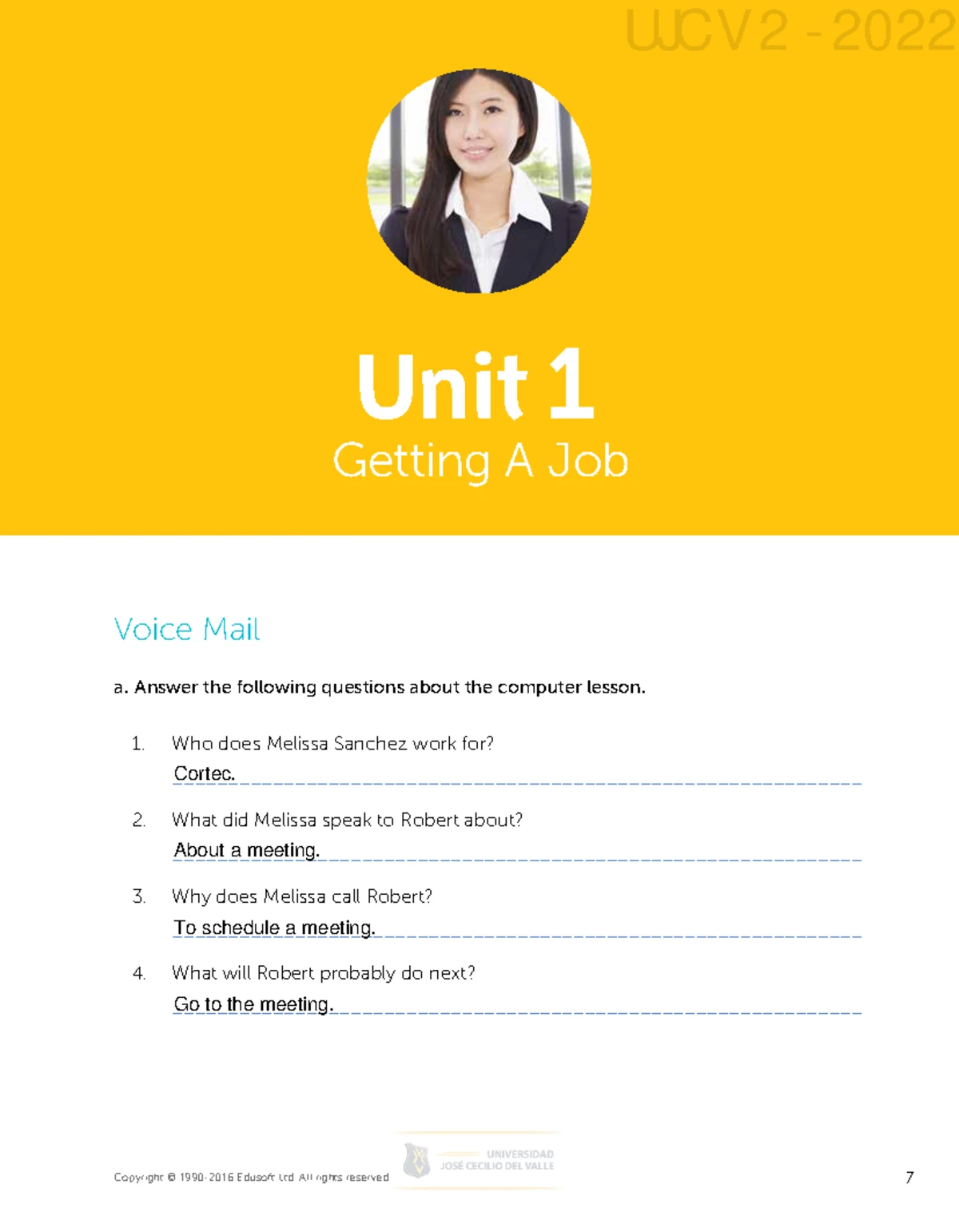 Basic 3 Workbook Unit 8 - Ingles - Basic 3 Unit 8 The Audition a. Answer the following questions ...