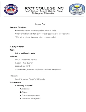 DLP - Arithmetic Sequence - A Detailed Lesson Plan In Mathematics 10 (Grade 10) Date of ...