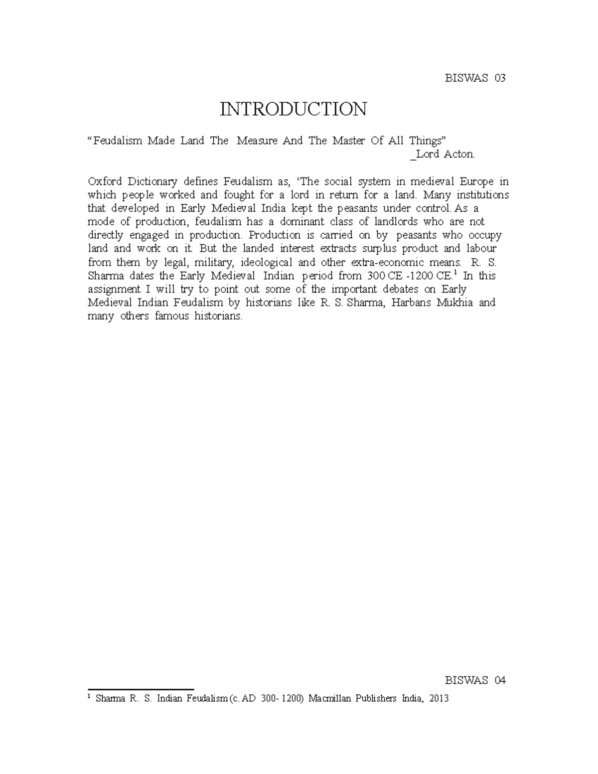 Debate on Early Medieval Indian Feudalism: Perspectives and Insights ...