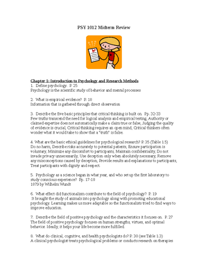 PSY 1012 Final Exam Review - Coon 2019 - PSY 1012 Final Exam Review ...