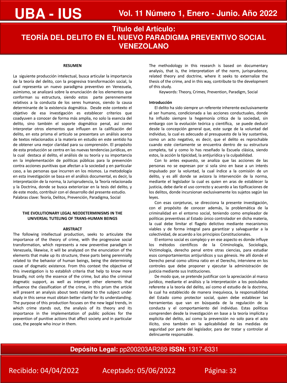 Teoría del Delito en el Nuevo Paradigma Preventivo Social (UBA - IUS) - Studocu