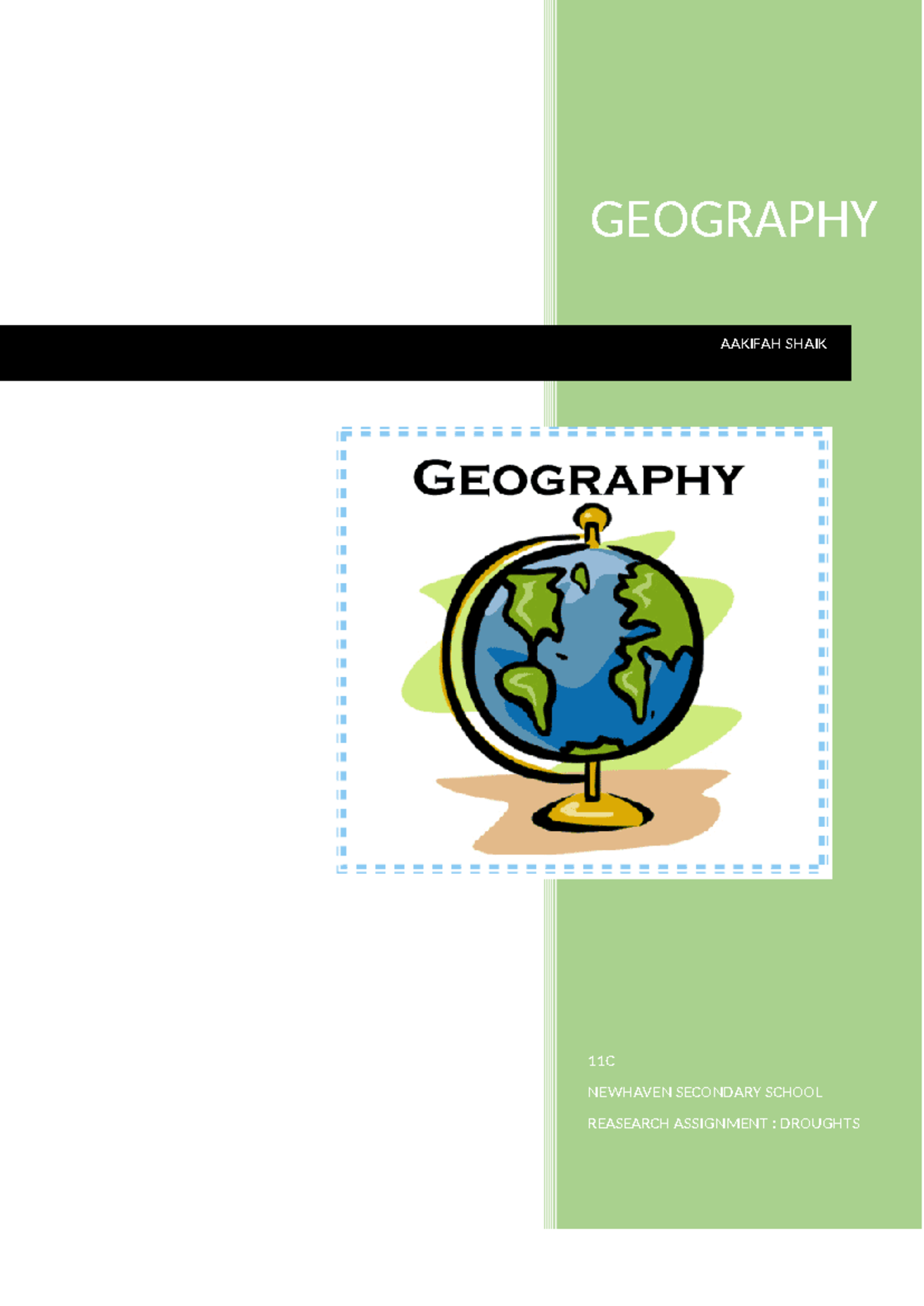 Geography 11C: Research Assignment on Droughts and Desertification - Studocu