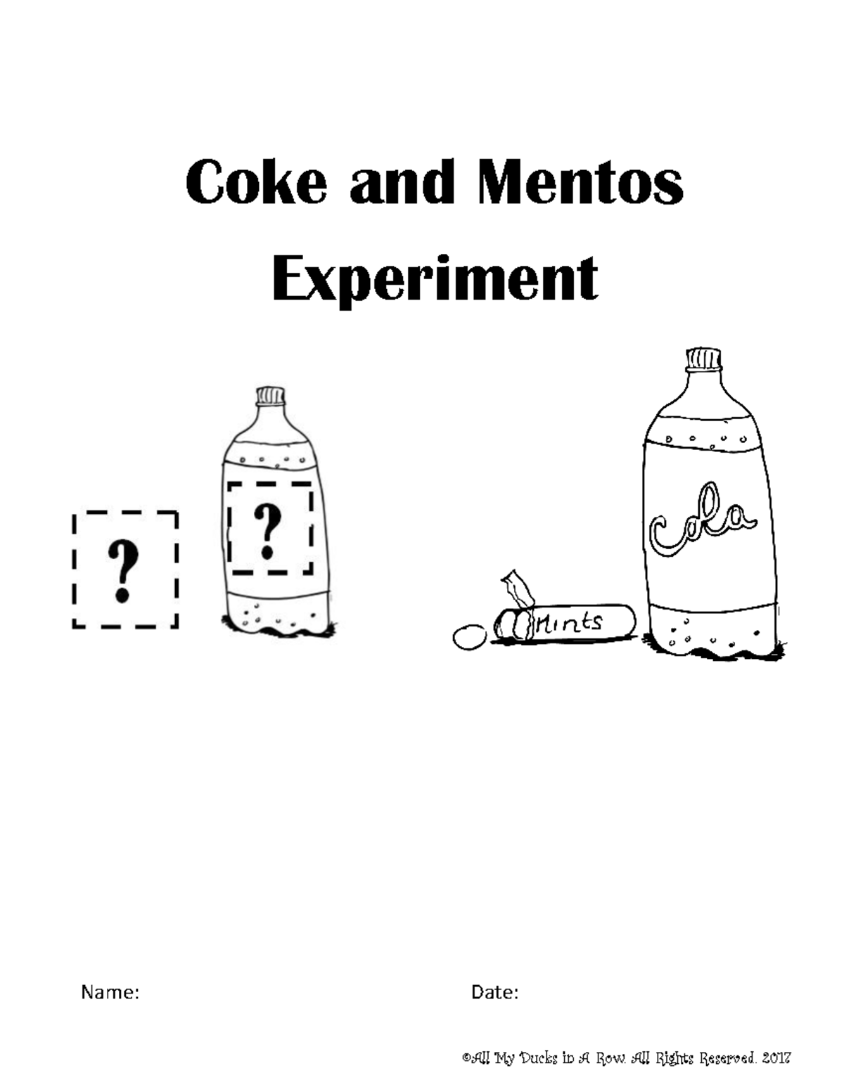 Coke & Mentos Experiment Lab Report using Scientific Method Steps-1 ...