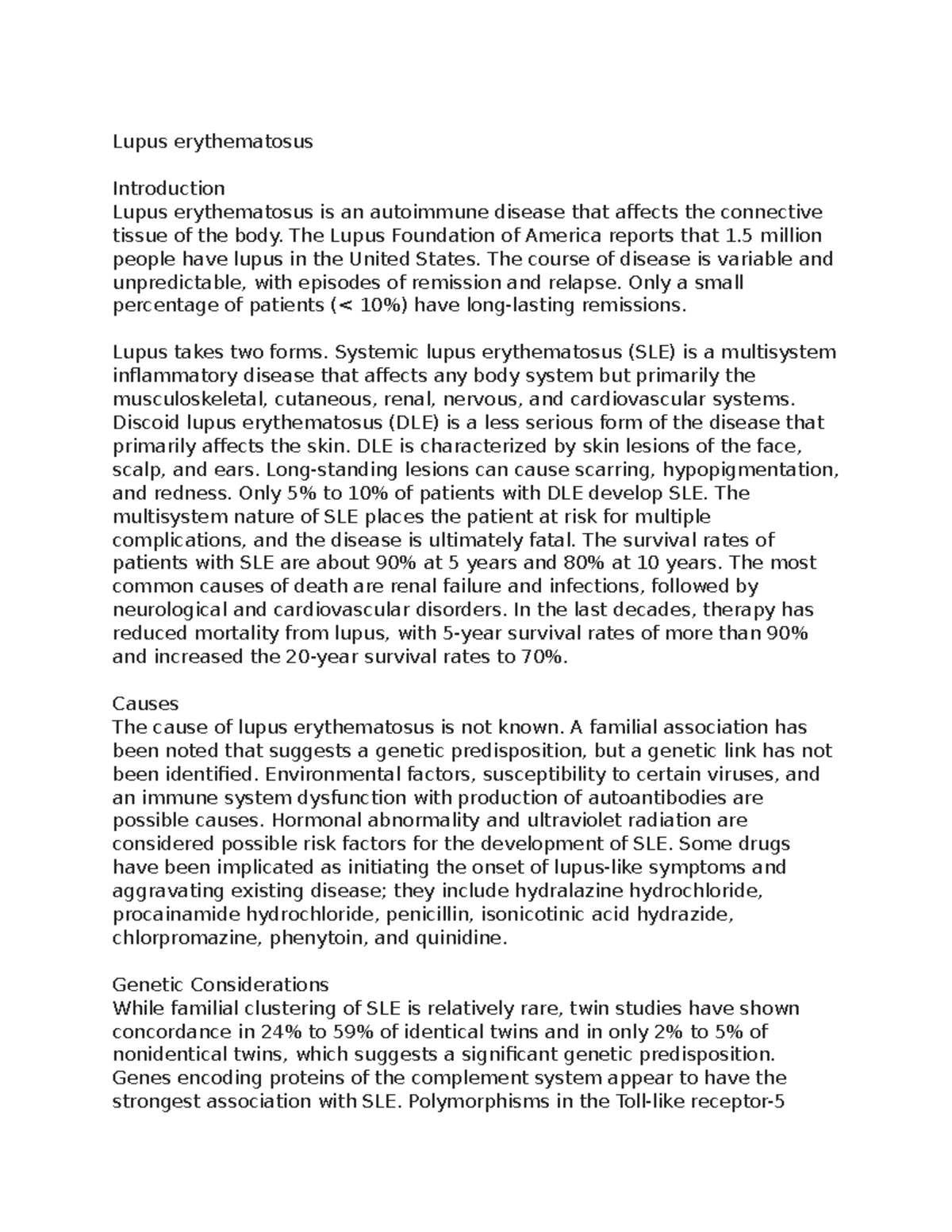 Lupus erythematosus - SLE notes - Lupus erythematosus Introduction ...