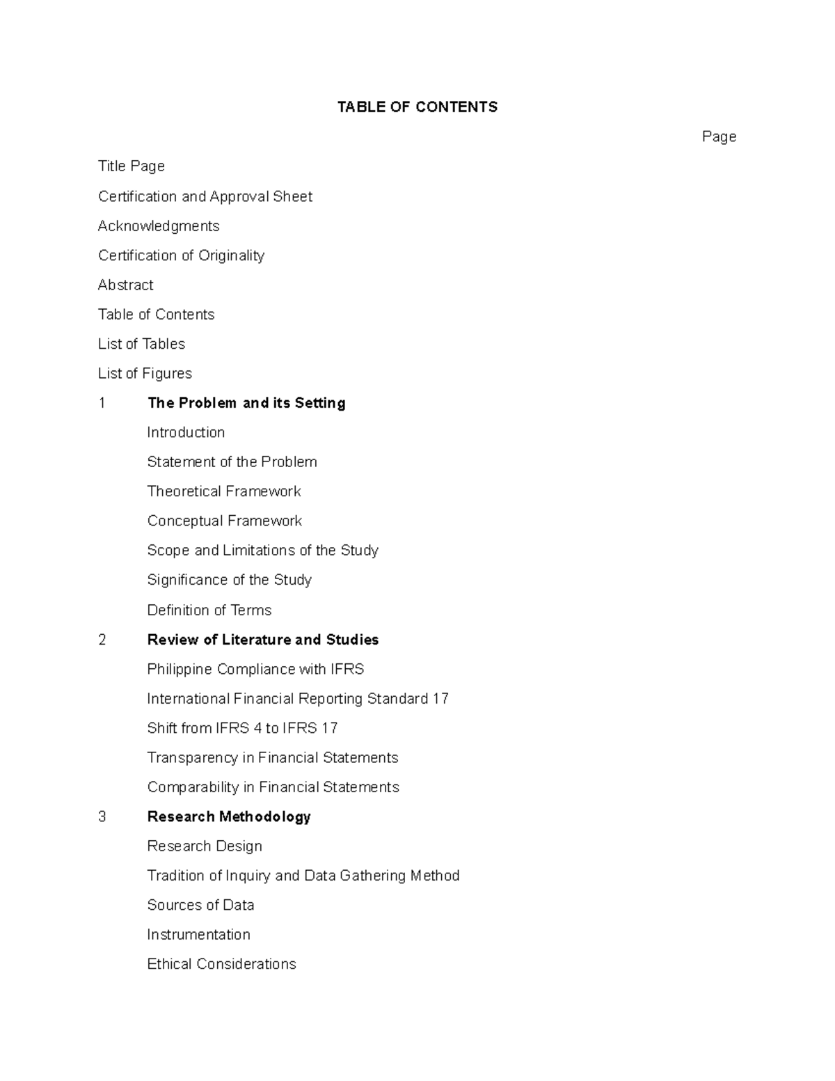 Table OF Contents - IFRS - TABLE OF CONTENTS Page Title Page ...