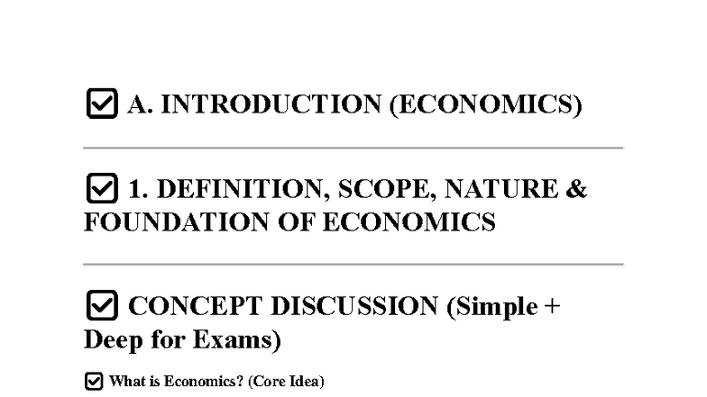 Economics (ECON 101) - Comprehensive Exam Study Guide - Studocu