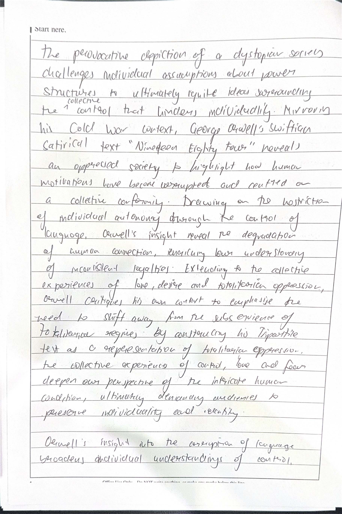 ENG 101: Dystopian Control and Individuality in Orwell's 1984 - Studocu