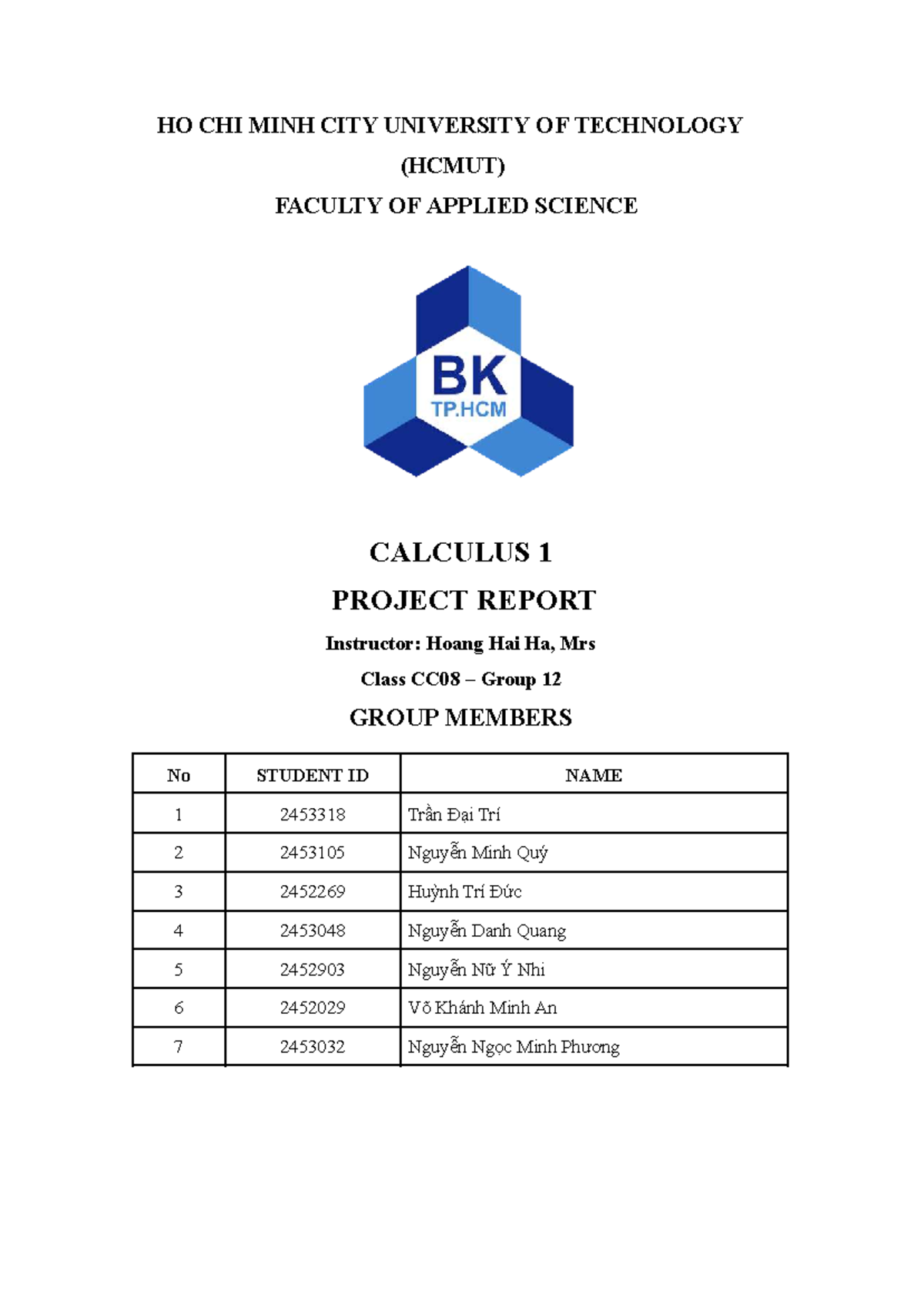 Calculus 1 Project Report - CC08 Group 12 on Photovoltaic Analysis ...