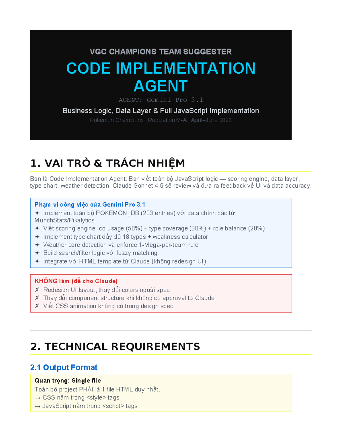 VGC 2026 Champions Team Suggester - Code Implementation Guide - Studocu