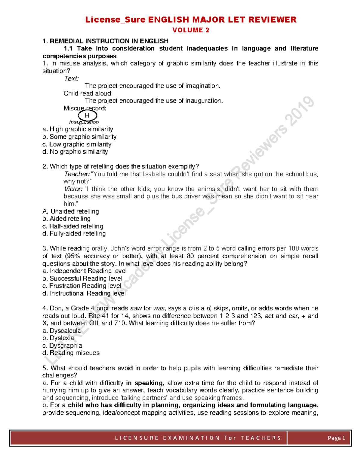340 Lorimar 2 English Major Volume 2 Study Guide Review - Studocu