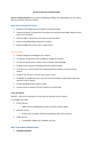 Practical Research 2 notes - PRACTICAL RESEARCH 2 (Transcript) Reminder ...
