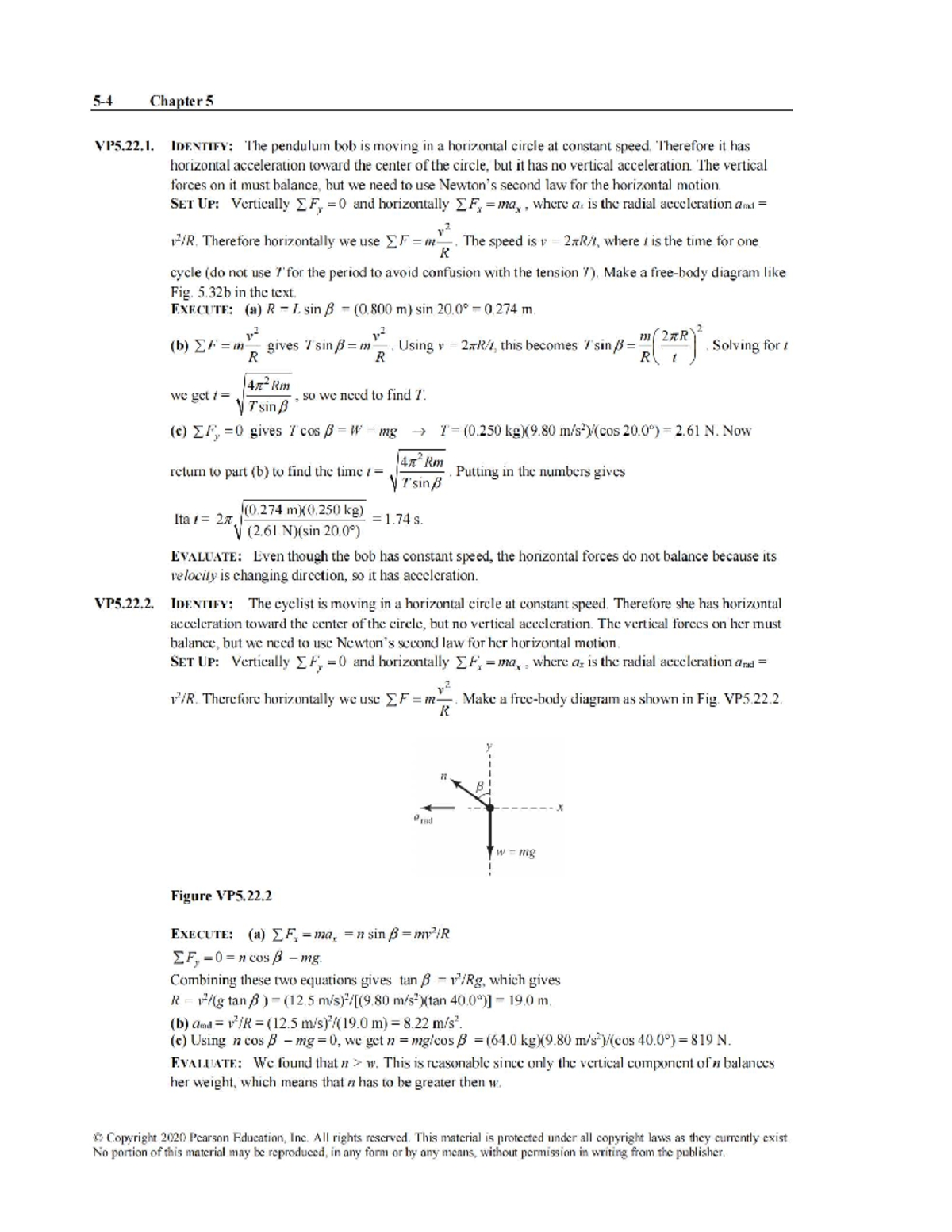 Chapter 5 Solutions for VP5.22: Circular Motion Analysis - Studocu