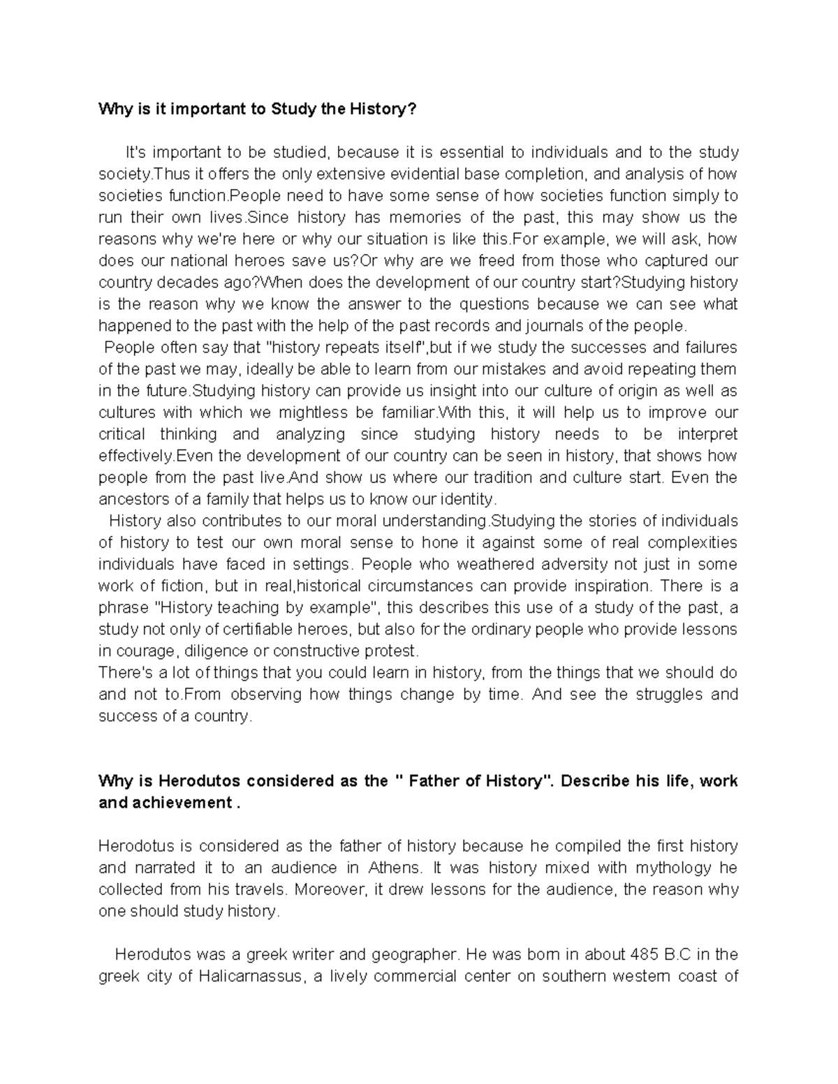 541003549 - The Importance of Studying History: Insights and Lessons ...