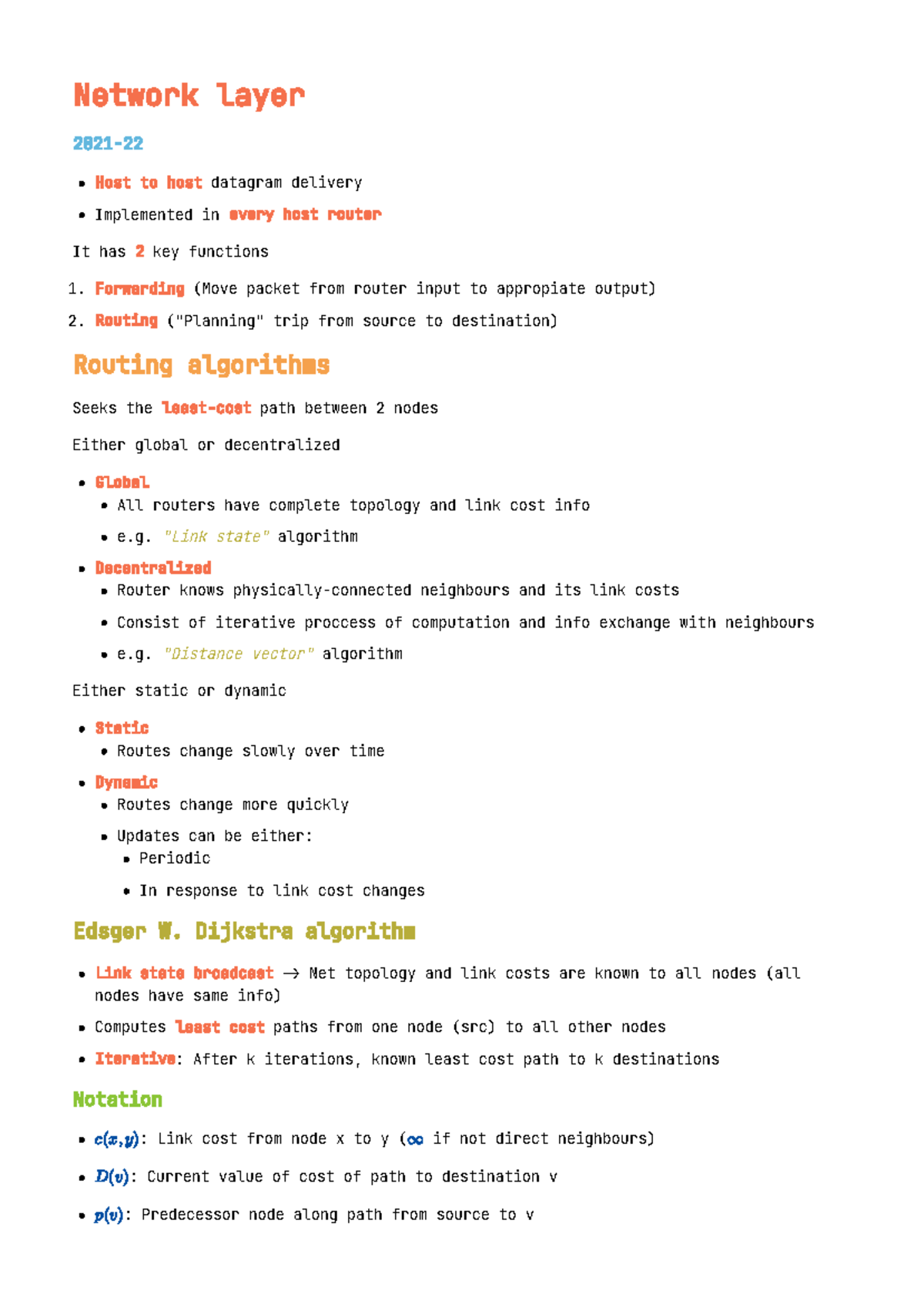 Network Layer: Routing Algorithms & Dijkstra's Algorithm Explained ...