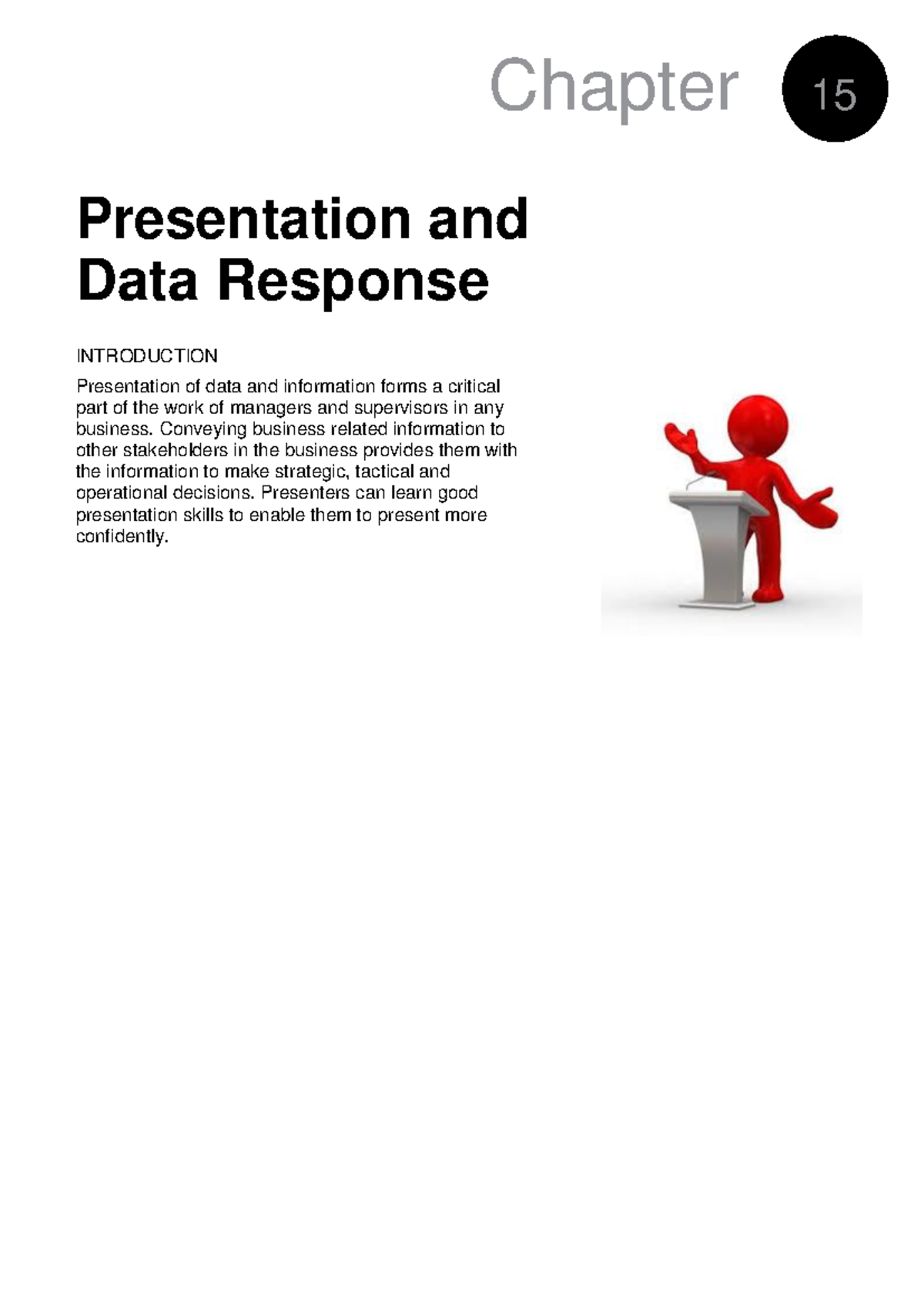 Chapter 15: Effective Presentation and Data Response Techniques - Studocu