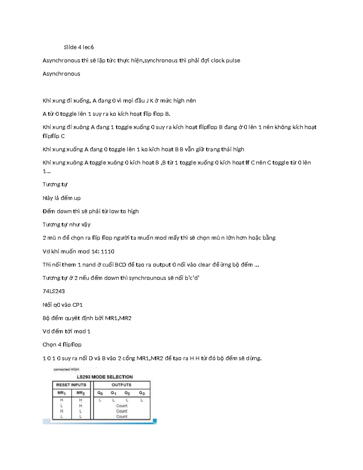 Lec6 - Asynchronous vs Synchronous Counting and Flip-Flops - Studocu