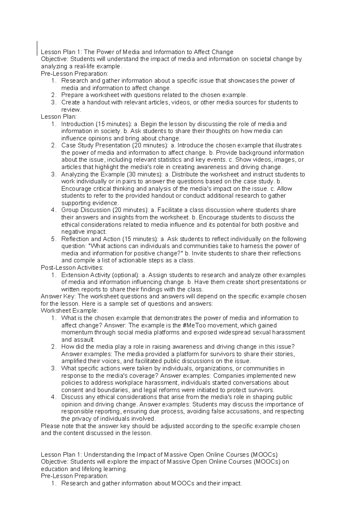 Media and Information Literacy Q2 DLP: Lesson on Media's Impact - Studocu