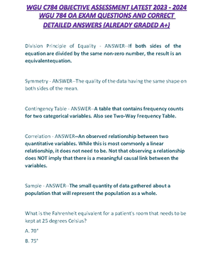 C784 Competencies copy - How many questions are dedicated to each ...
