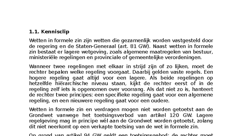 Grondrechten Samenvatting HC 1 t/m HC 6 - Juridische Inzichten ...