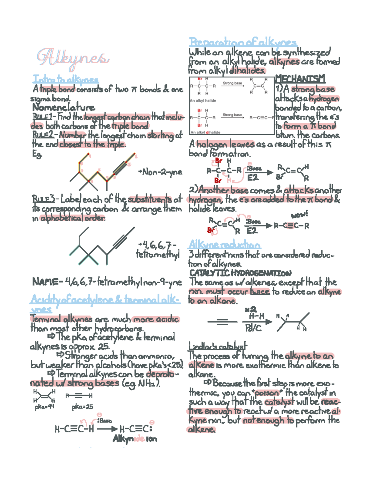 Alkyne reactions and mechanisms - Preparation ofalkynes ...