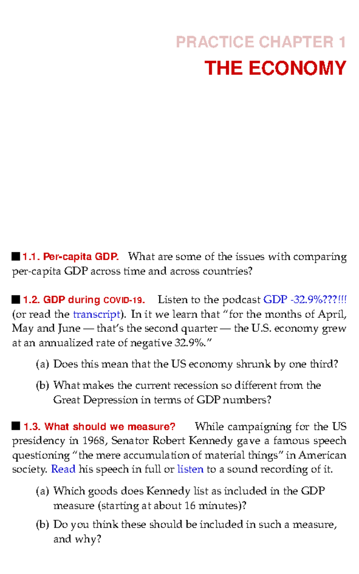 Economics Practice - Chapter 1 Insights and Questions (ECO101) - Studocu