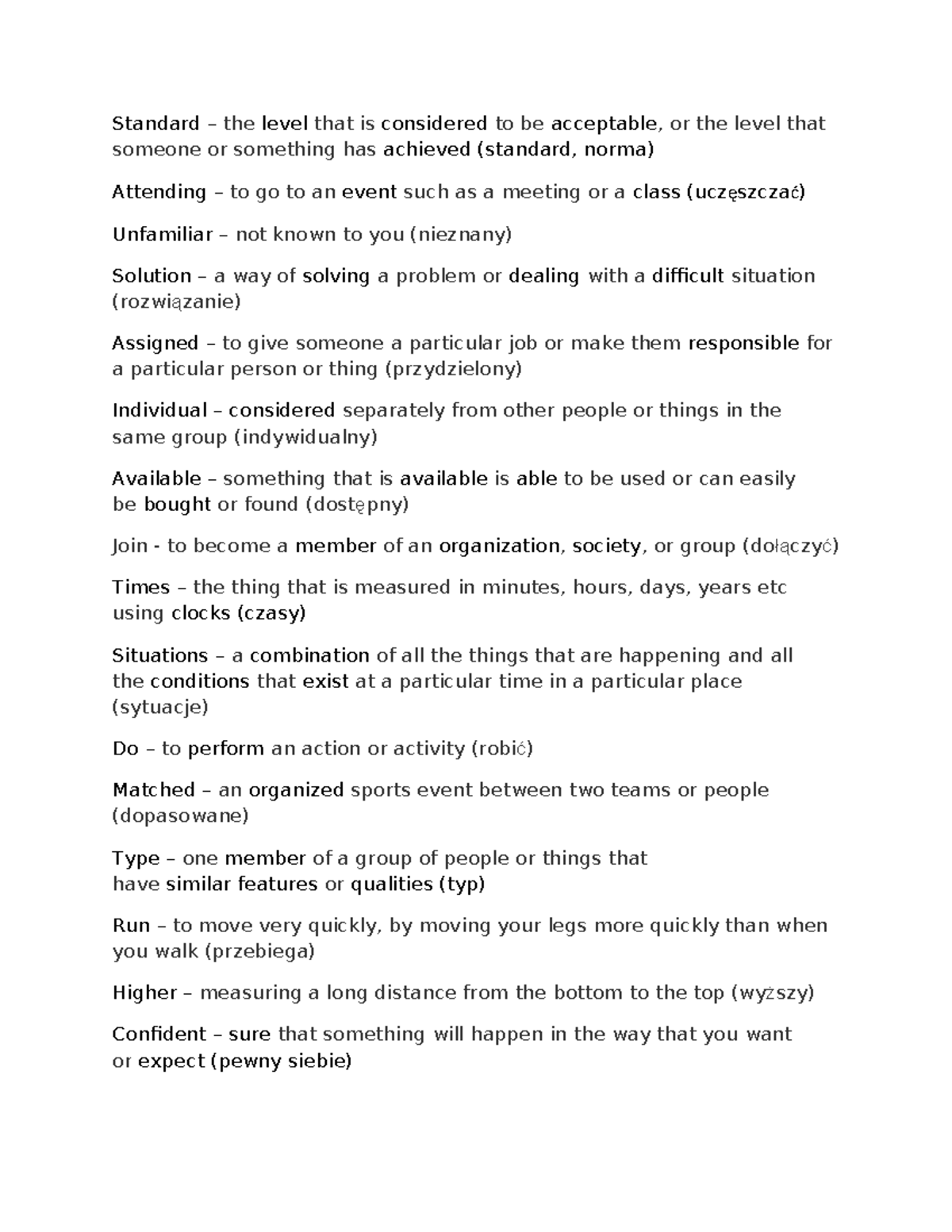 Use of English Test 2: Vocabulary List Part 1 & 2 - Studocu