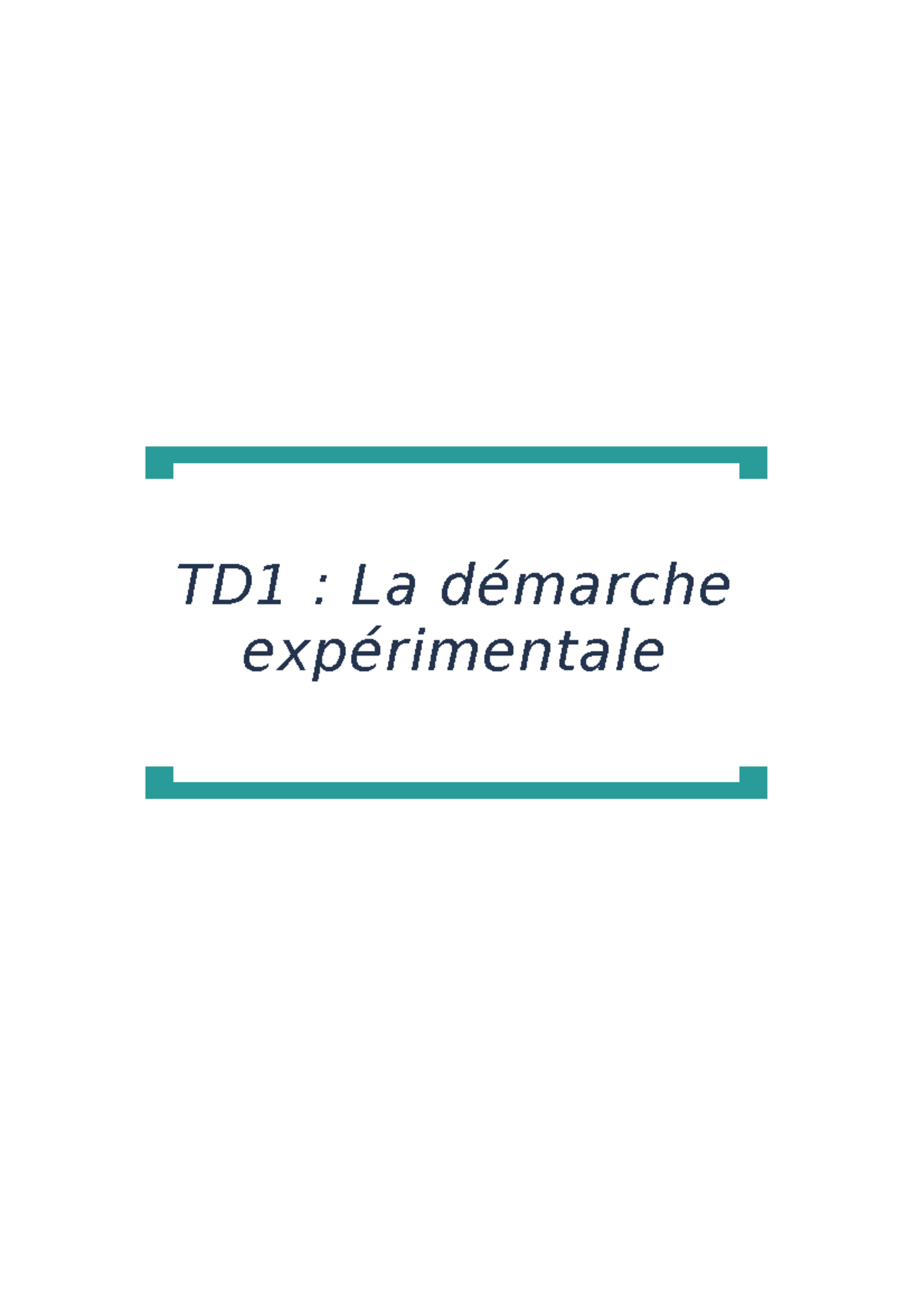 TD Psychologie Cognitive S3 AMU : Démarche Expérimentale et Dyslexie ...