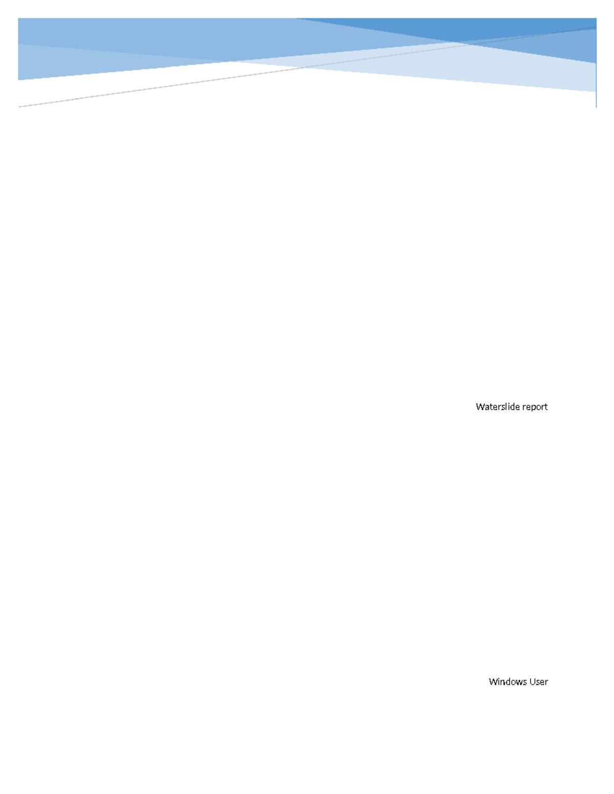 Methods IA1 PSMT: Waterslide Design and Safety Analysis Report - Studocu