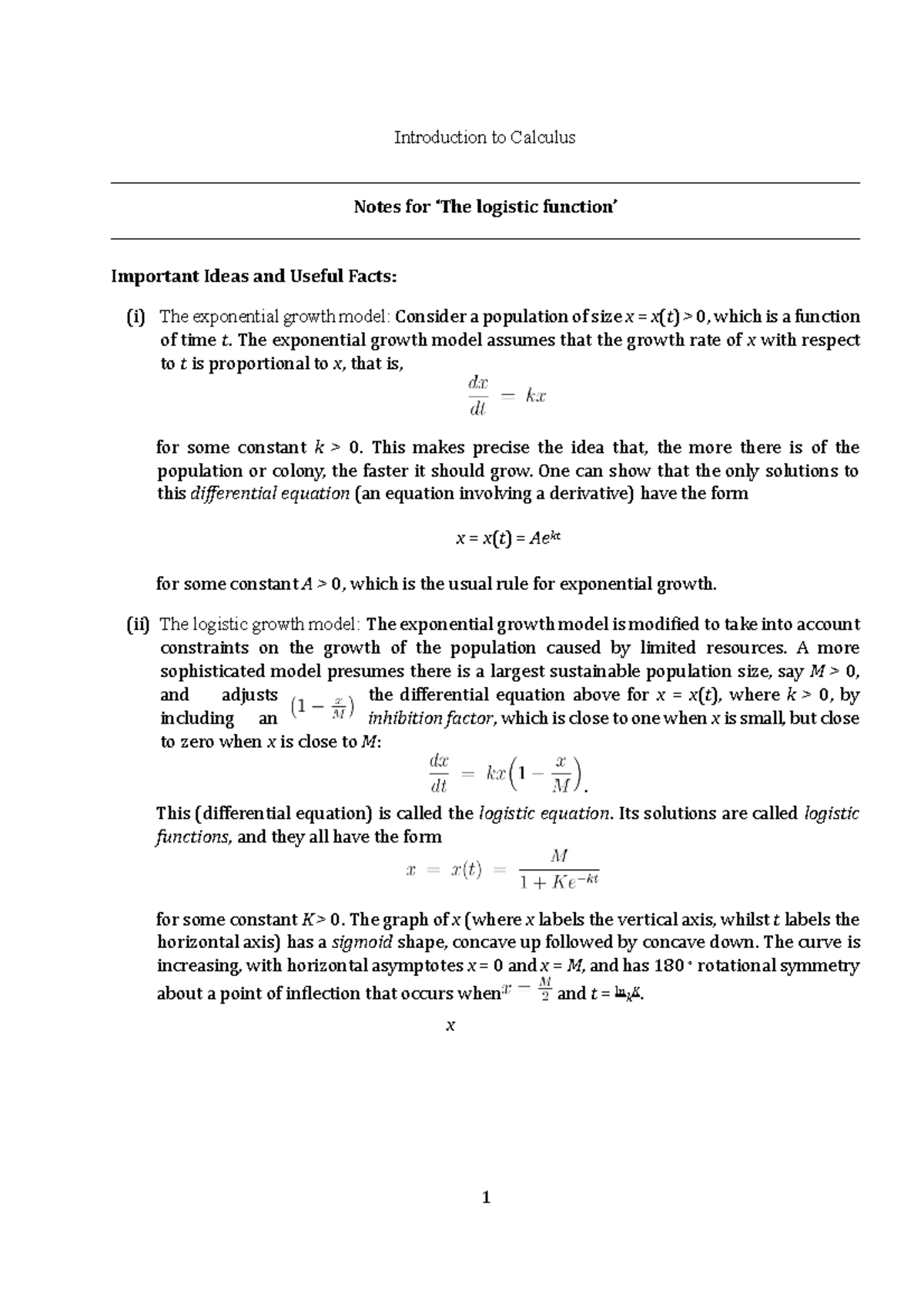 Calculus 101: Understanding the Logistic Function and Its Applications ...