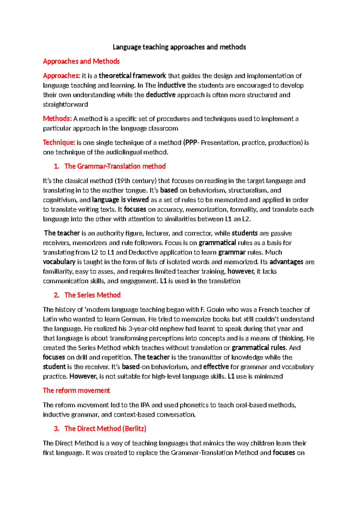 Language Teaching Approaches and Methods: A Comprehensive Overview ...