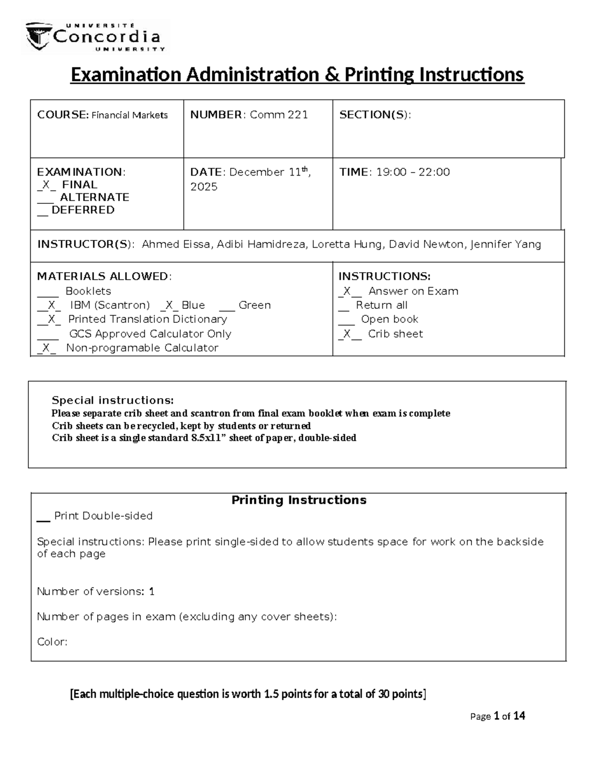COMM 221 Final Exam Solutions - December 2025 - Studocu