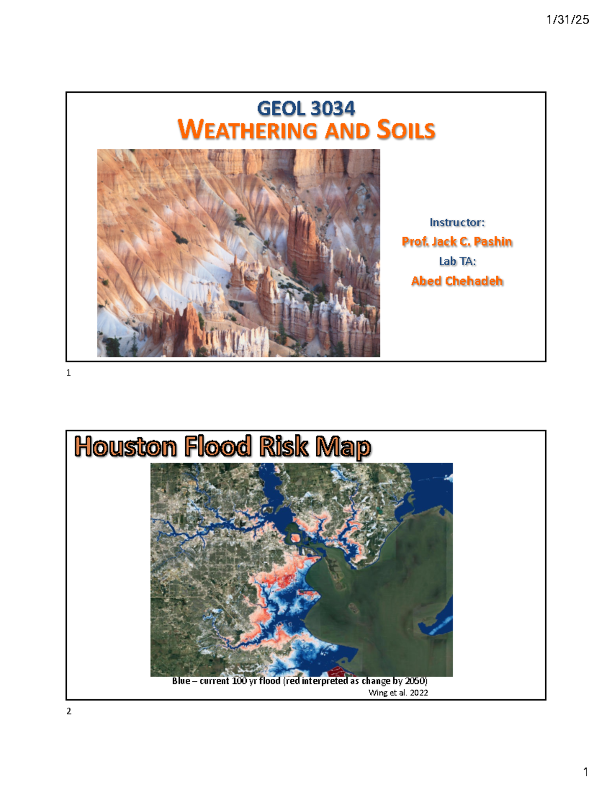 Weathering Processes in Geological Materials (GEOL 3034): Mechanisms ...