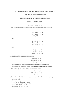 SMA QP 2021 - EXAM - engineering mathematics 1a - Studocu