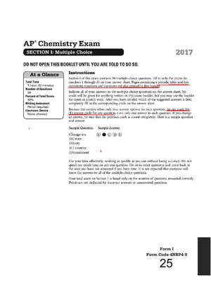 2020 full AP Chem practice exam with answers - © 20 20 College Board ...