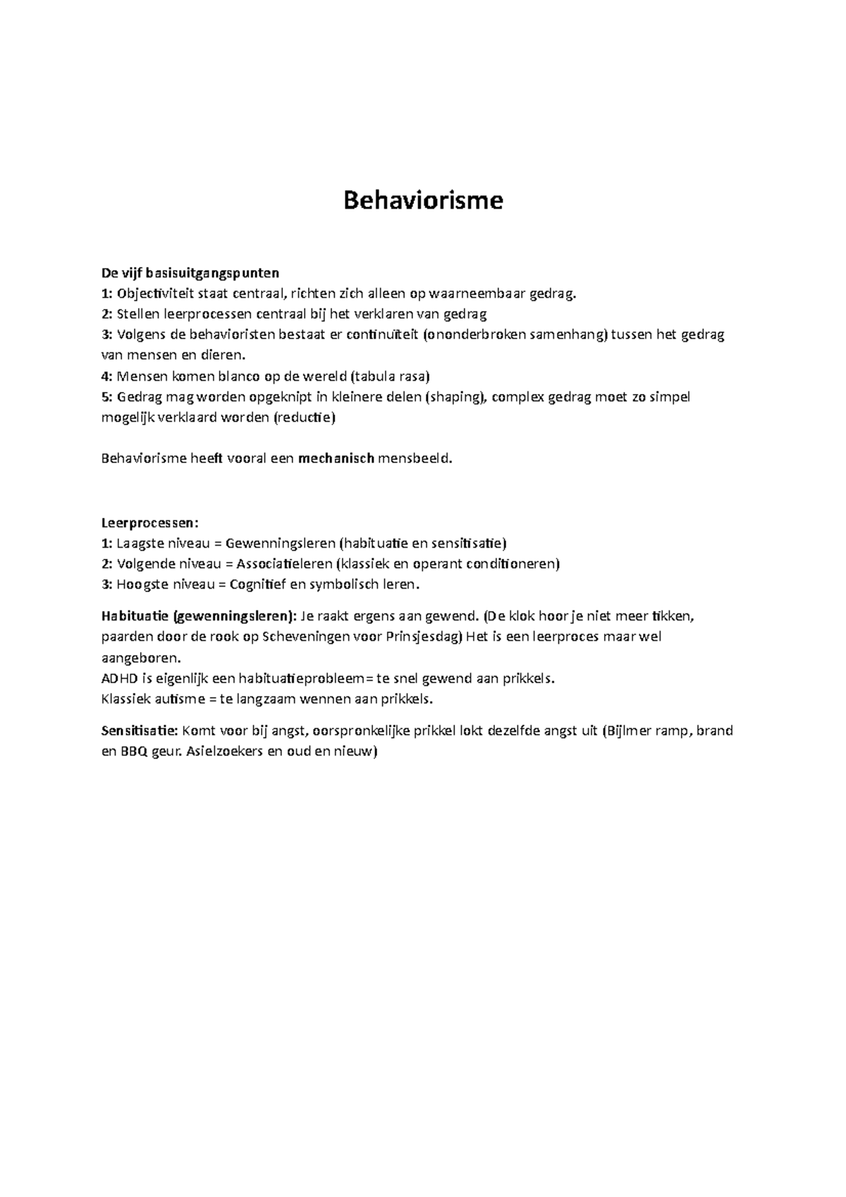 Behaviorisme - Samenvatting van de Basisprincipes en Leerprocessen ...
