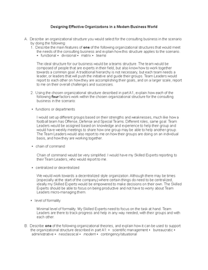 TEM2 TASK 2 D078 Business Structures and Legal Environments - Lee ...