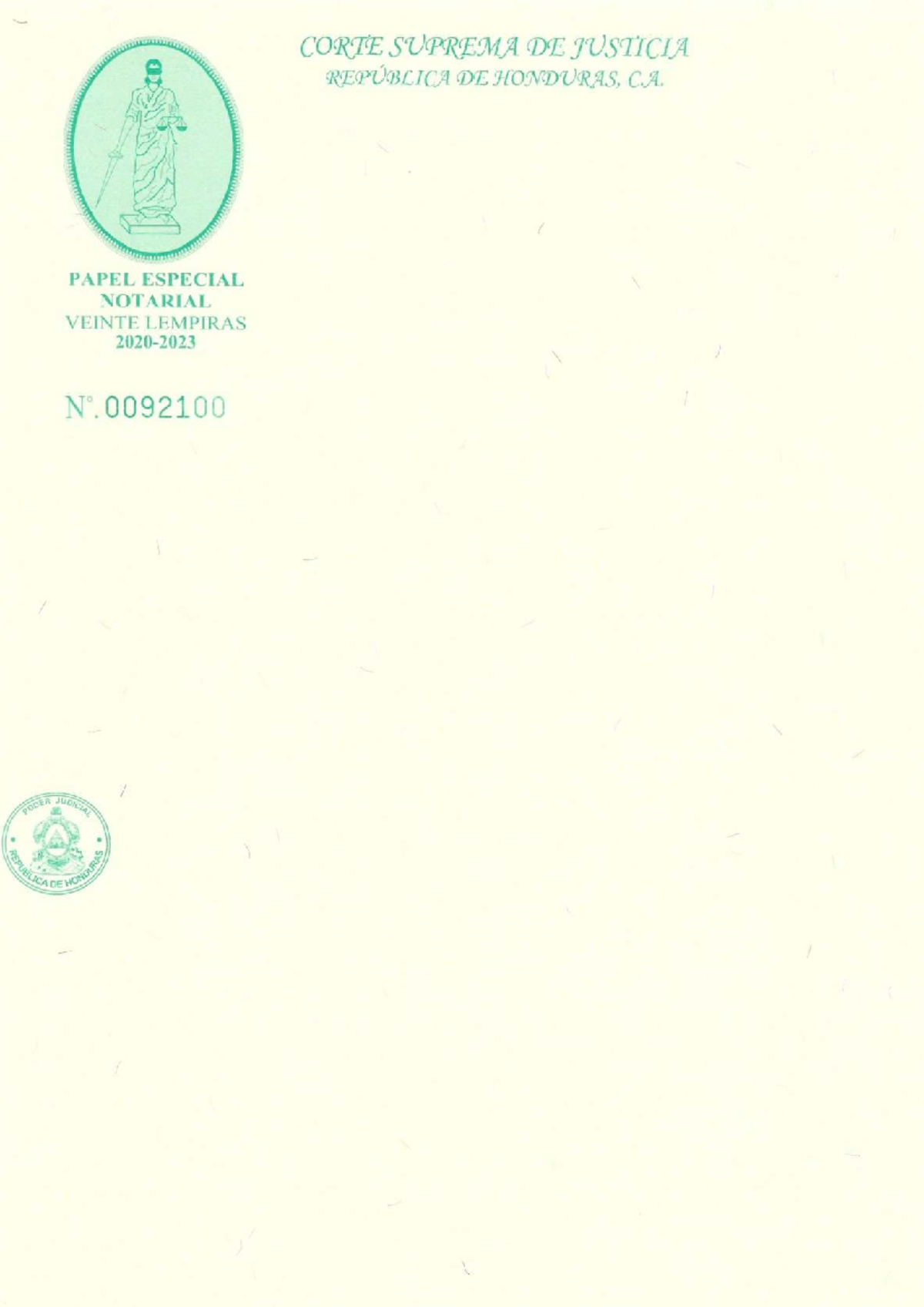Papel notarial verde - Derecho Notarial - CORTE SUPREMA DE JUSTICIA ...