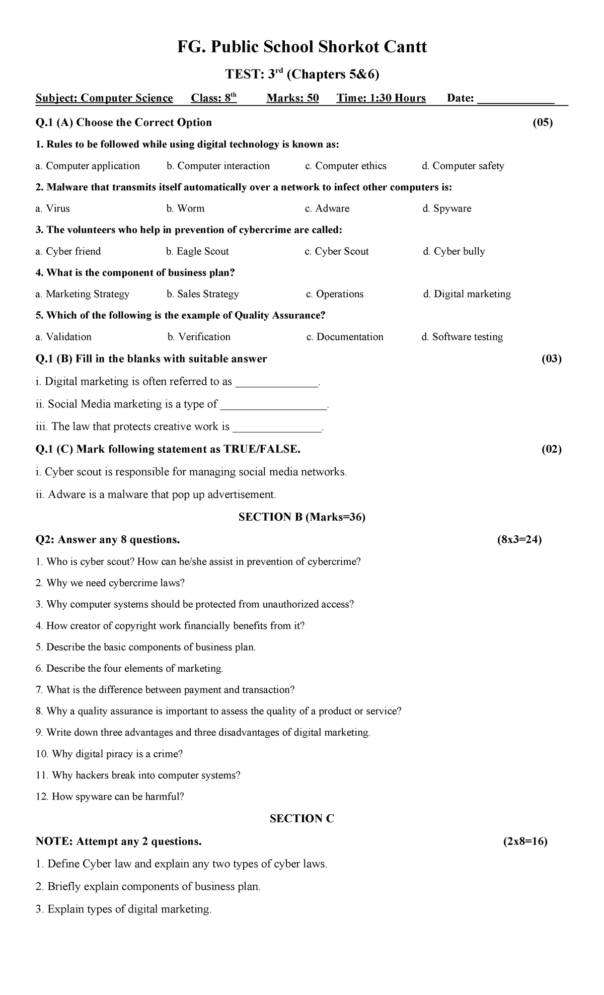 CS 8th T3 - Computer Science Test 3 Extra Study Notes and Questions ...