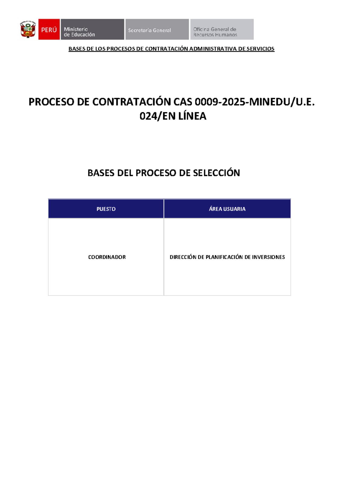 Bases Proceso CAS - ASDEEV - ^ ^ > WZK ^K ^ > /ME PUESTO Z h^h Z ...