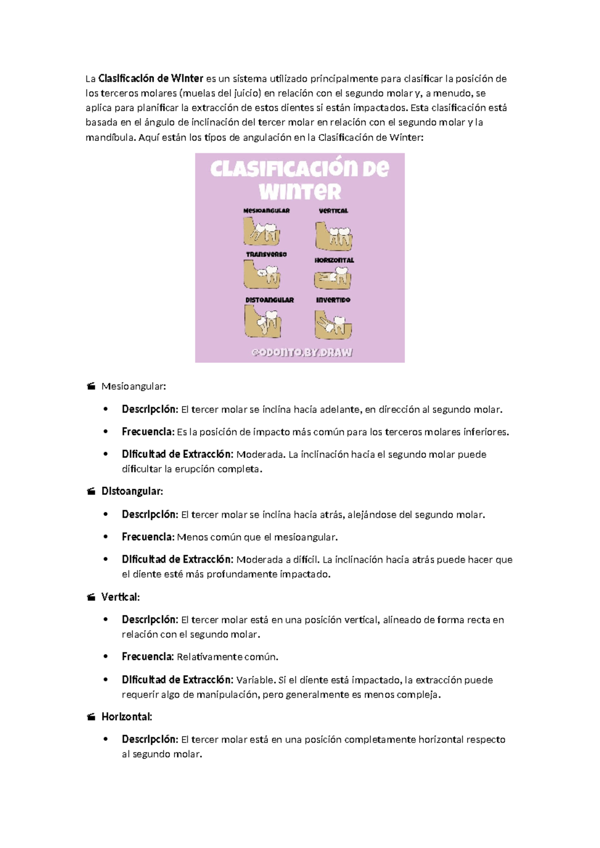 Clasificación de Winter y Anomalías Dentarias: Guia Completa - Studocu
