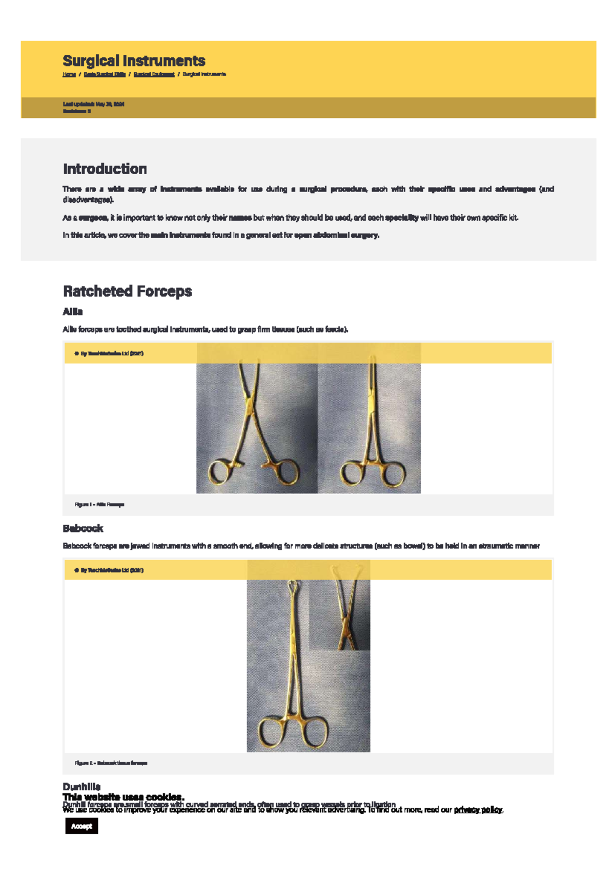 Surgical Instruments Overview for DJCN Course: Basic Skills Guide - Studocu