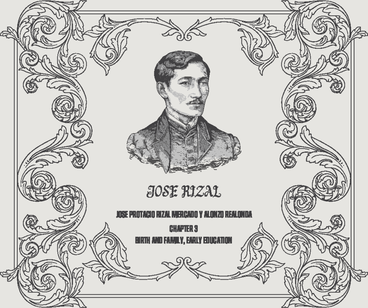Chapter 3 - Jose Rizal's Birth, Family, and Early Education - Studocu
