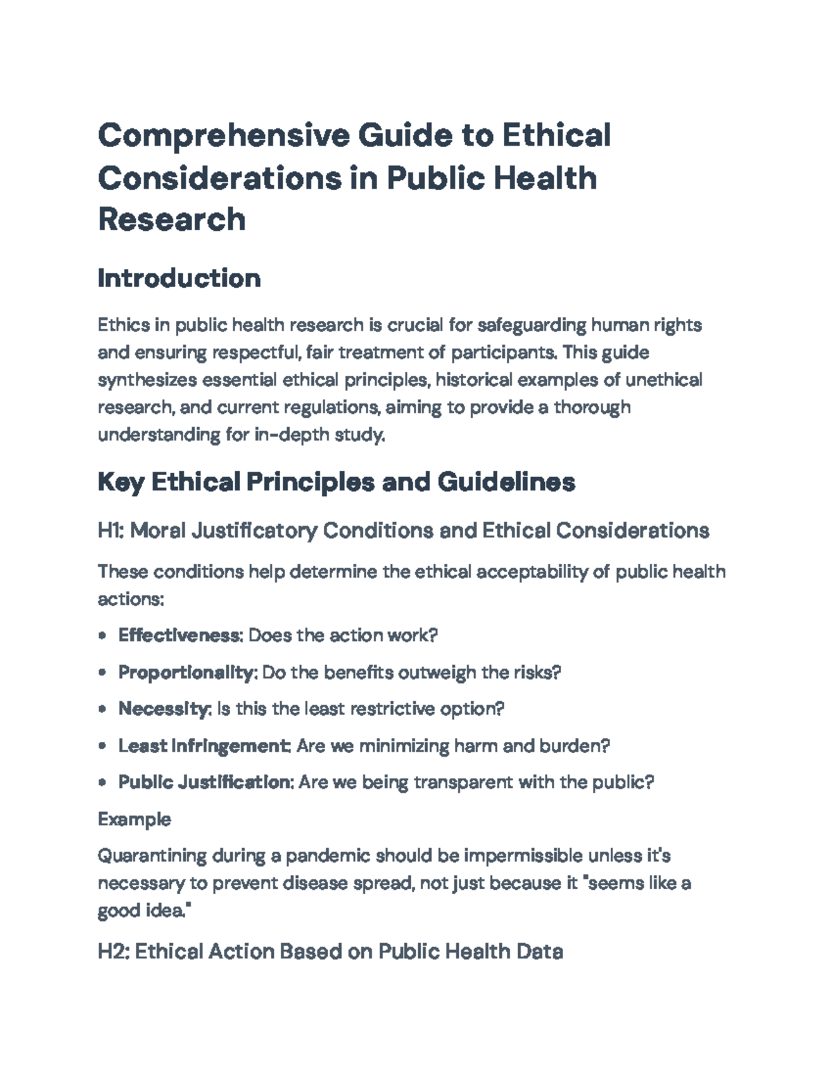 Ethical Considerations in Public Health Research - A Comprehensive ...